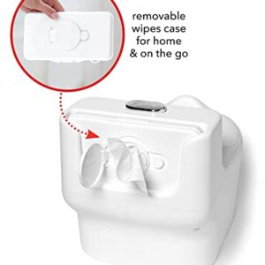 Skip Hop Potty Training Toilet with Easy Clean Coating & Baby Wipes Holder, White