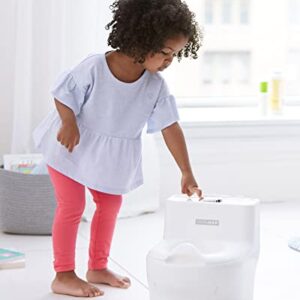 Skip Hop Potty Training Toilet with Easy Clean Coating & Baby Wipes Holder, White