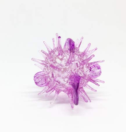 Studio one Aquarium Coastal Sea Animal Figurine Art Glass Blown Purple Puffer Fish Figurine Collection Best Gift