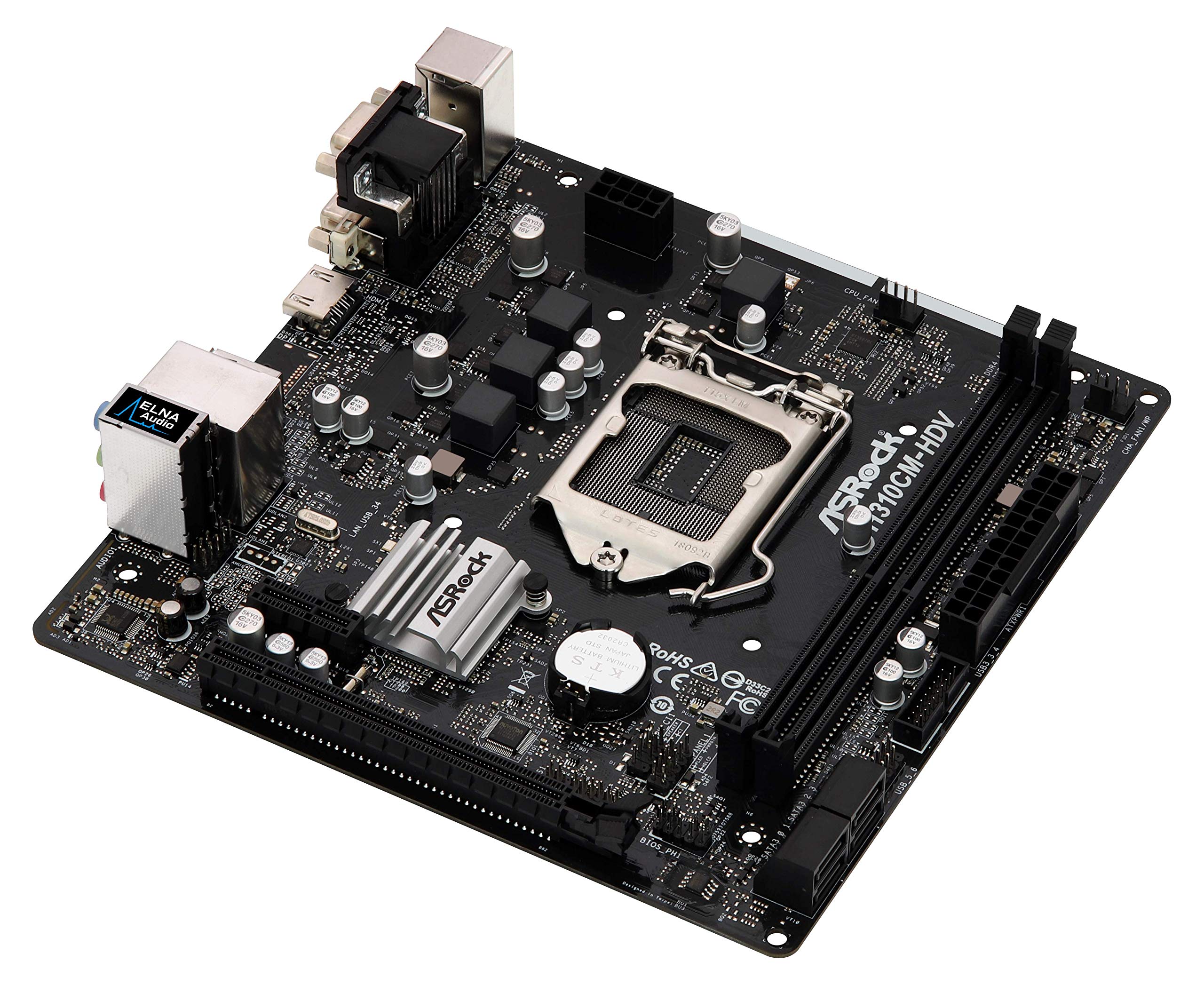 ASRock H310CM-HDV LGA1151/ Intel H310/ DDR4/ SATA3&USB3.1/ A&GbE/MicroATX Motherboard