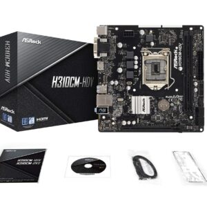 ASRock H310CM-HDV LGA1151/ Intel H310/ DDR4/ SATA3&USB3.1/ A&GbE/MicroATX Motherboard