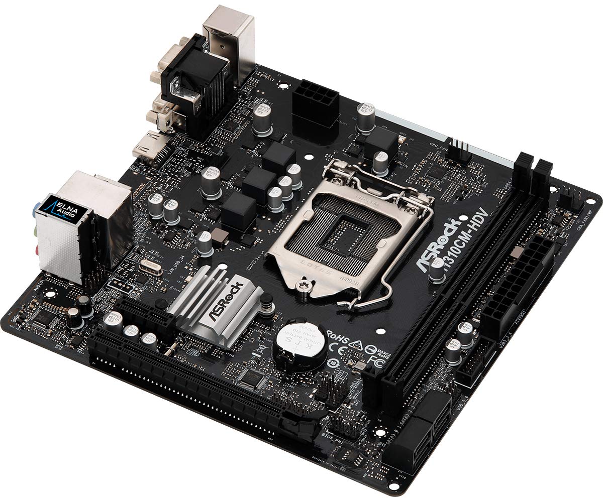 ASRock H310CM-HDV LGA1151/ Intel H310/ DDR4/ SATA3&USB3.1/ A&GbE/MicroATX Motherboard