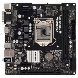 ASRock H310CM-HDV LGA1151/ Intel H310/ DDR4/ SATA3&USB3.1/ A&GbE/MicroATX Motherboard