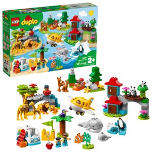 lego duplo town world animals 10907 exclusive building bricks (121 pieces)