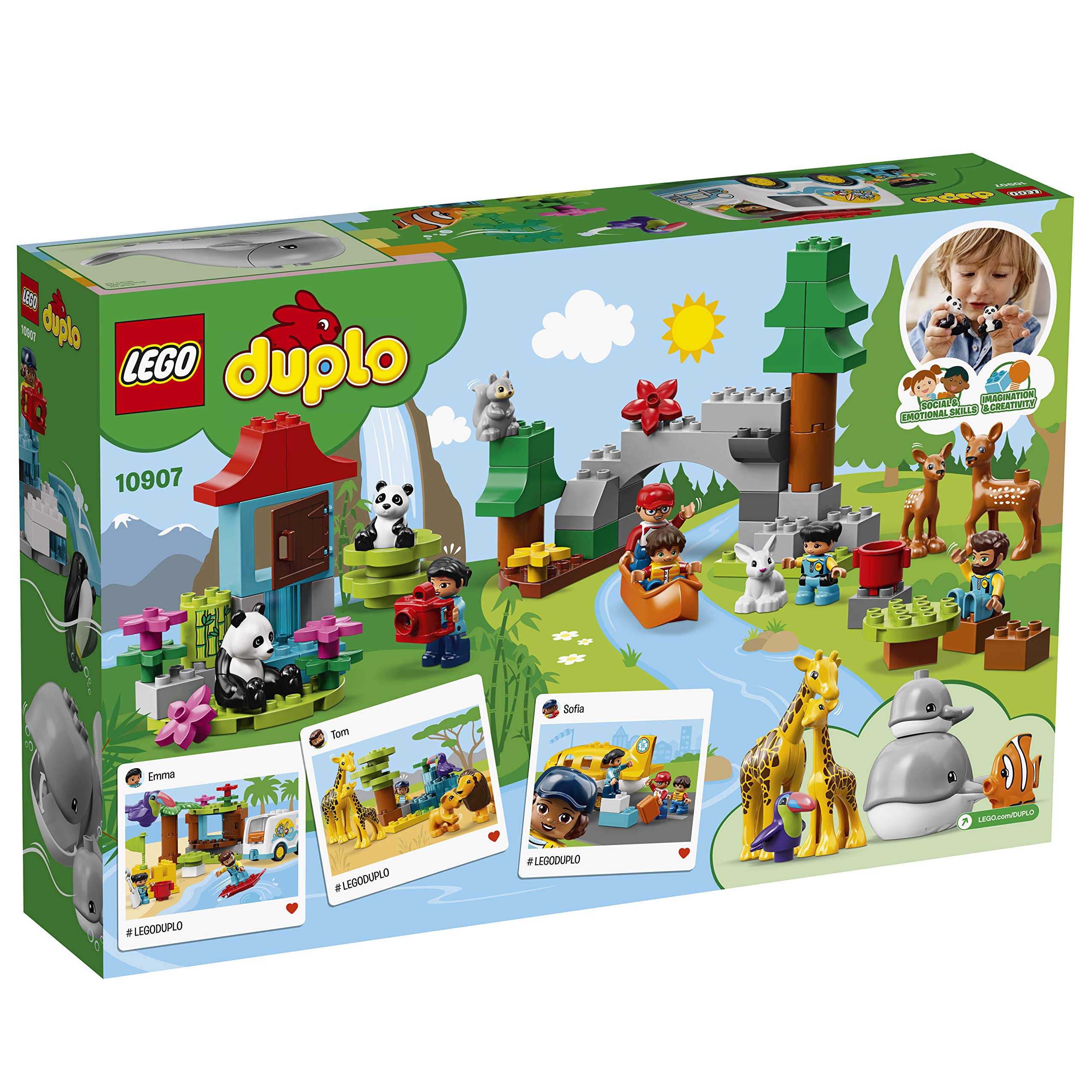 LEGO DUPLO Town World Animals 10907 Exclusive Building Bricks (121 Pieces)