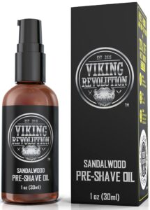 pre shave oil for men - best shaving oil with sandalwood for safety razor, straight razor - for the smoothest, irritation free shave