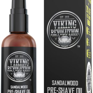 Pre Shave Oil for Men - Best Shaving Oil with Sandalwood for Safety Razor, Straight Razor - For the Smoothest, Irritation Free Shave