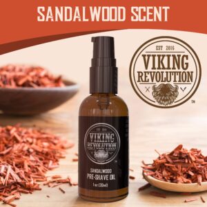 Pre Shave Oil for Men - Best Shaving Oil with Sandalwood for Safety Razor, Straight Razor - For the Smoothest, Irritation Free Shave