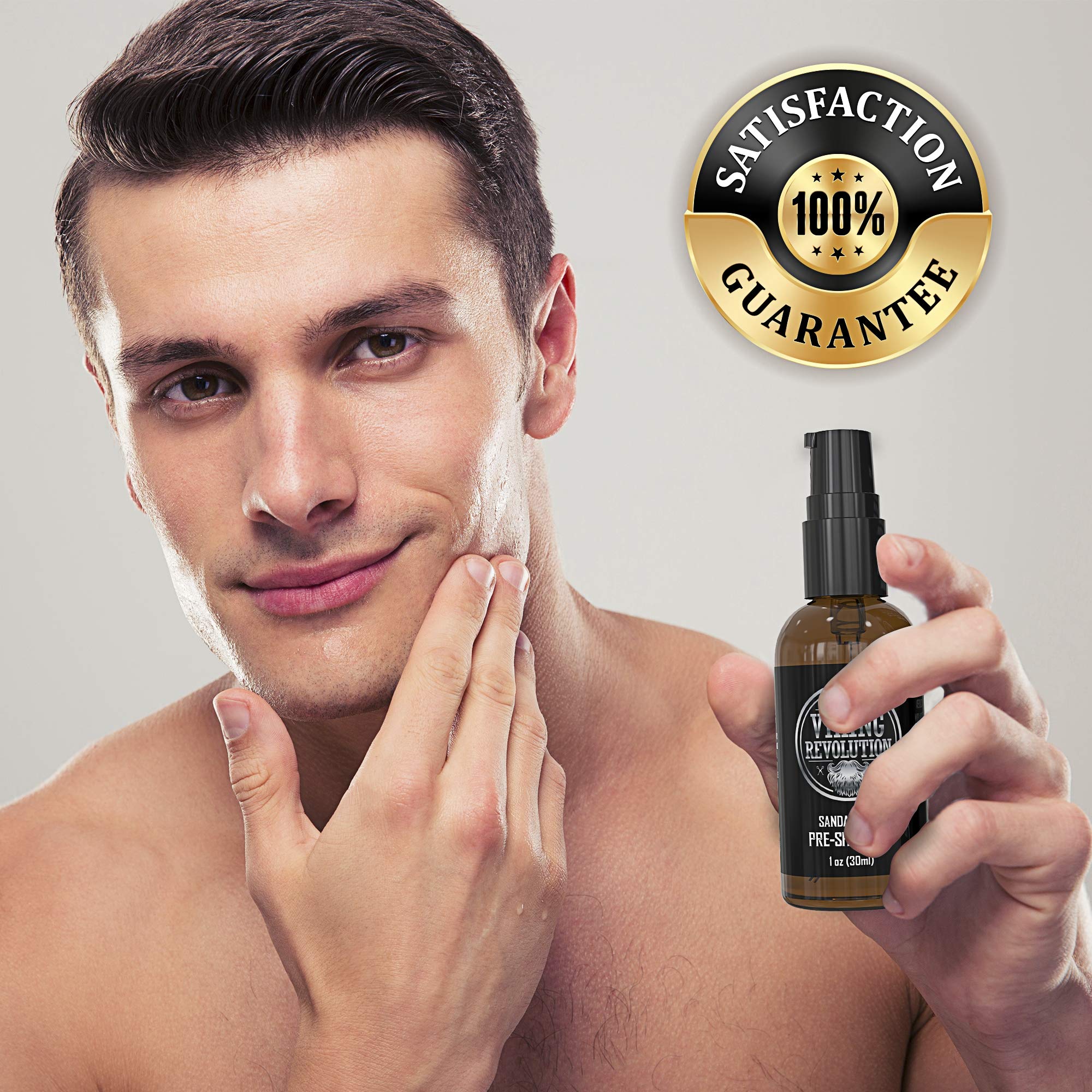 Pre Shave Oil for Men - Best Shaving Oil with Sandalwood for Safety Razor, Straight Razor - For the Smoothest, Irritation Free Shave