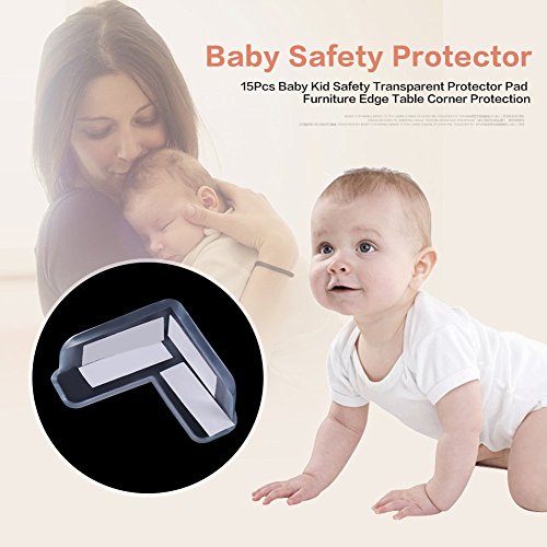 Table Corner Protector, 15Pcs Baby Kid Safety Transparent Protector Pad Furniture Edge Table Corner Protection for Furniture