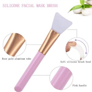 Akstore 3PCS Silicone Face Mask Brush,Mask Beauty Tool Soft Silicone Facial Mud Mask Applicator Brush Hairless Body Lotion And Body Butter Applicator Tools (White)