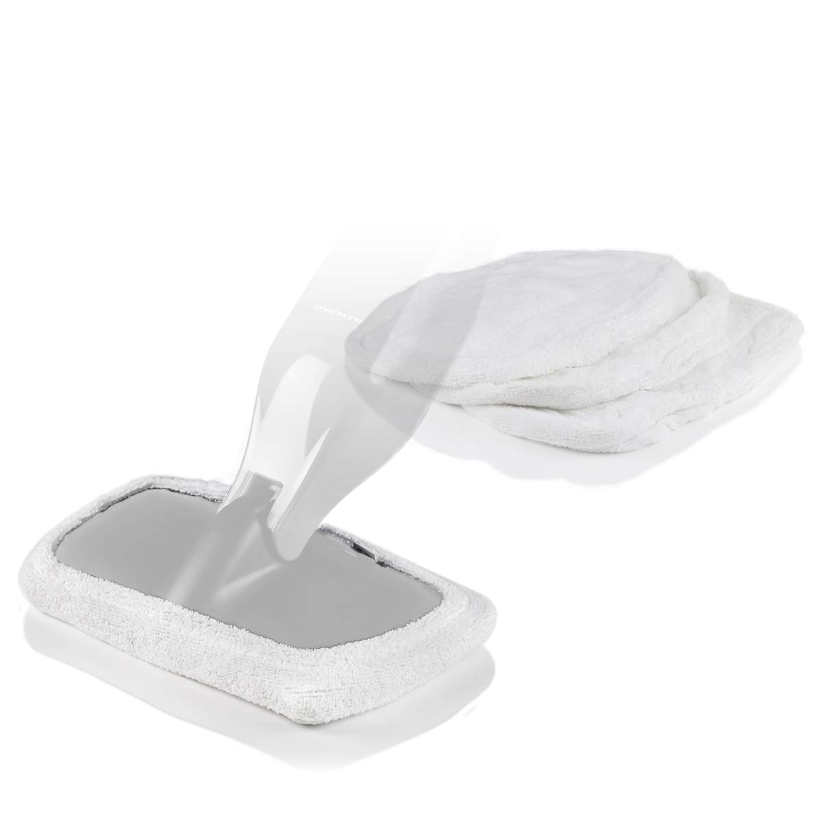 OVENTE Replacement Microfiber Pad for Electric Steam Mop ST205 Series (Pack of 1), Reusable and Washable Cleaning Pads Perfect for Different Floor Surfaces, White ACPST2051