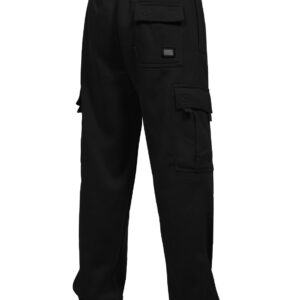 NE PEOPLE Men’s Cargo Pants – Lightweight Comfy Jogger Sweatpants Fleece Elastic Waistband Workout Casual Active Sports NEMP17 Black 3XL