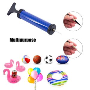 HDNNC Portable Ball Pump with 4 Needles 2 Nozzle 1 Extension Hose Great for All Exercise Balls Rugby Balloon Sports Ball Inflator Air Pump Basketball Pump Football Pump Volleyball Pump Set