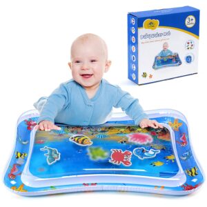 magifire tummy time water mat for infants 3-12 months old, measures 27 inches x 21 inches, water mat for babies, bpa-free, water play mat