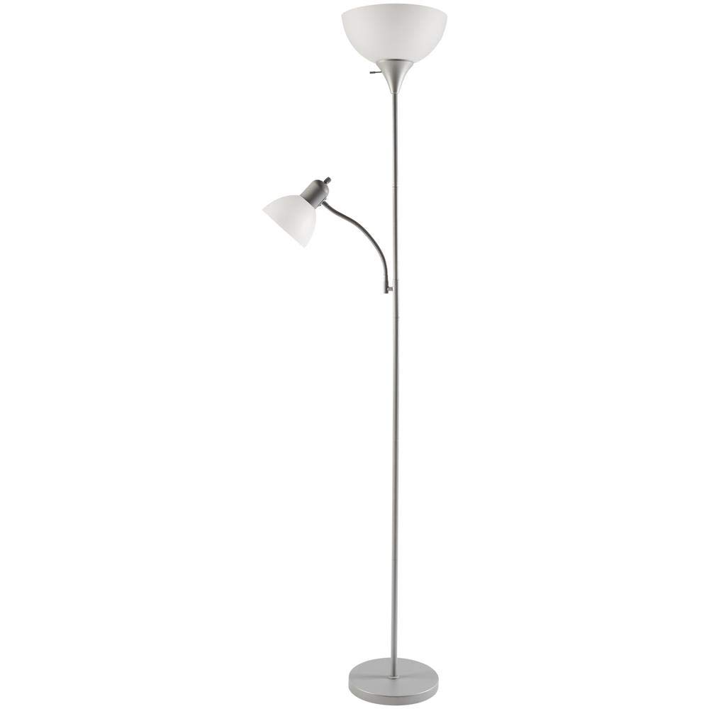 Hampton Bay 71.5 in. Silver Mother/Daughter Floor Lamp