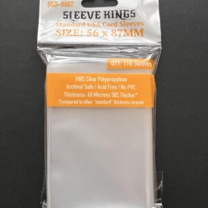 Sleeve Kings Standard USA Card Sleeves (56x87mm) - 110 Pack, 60 Microns