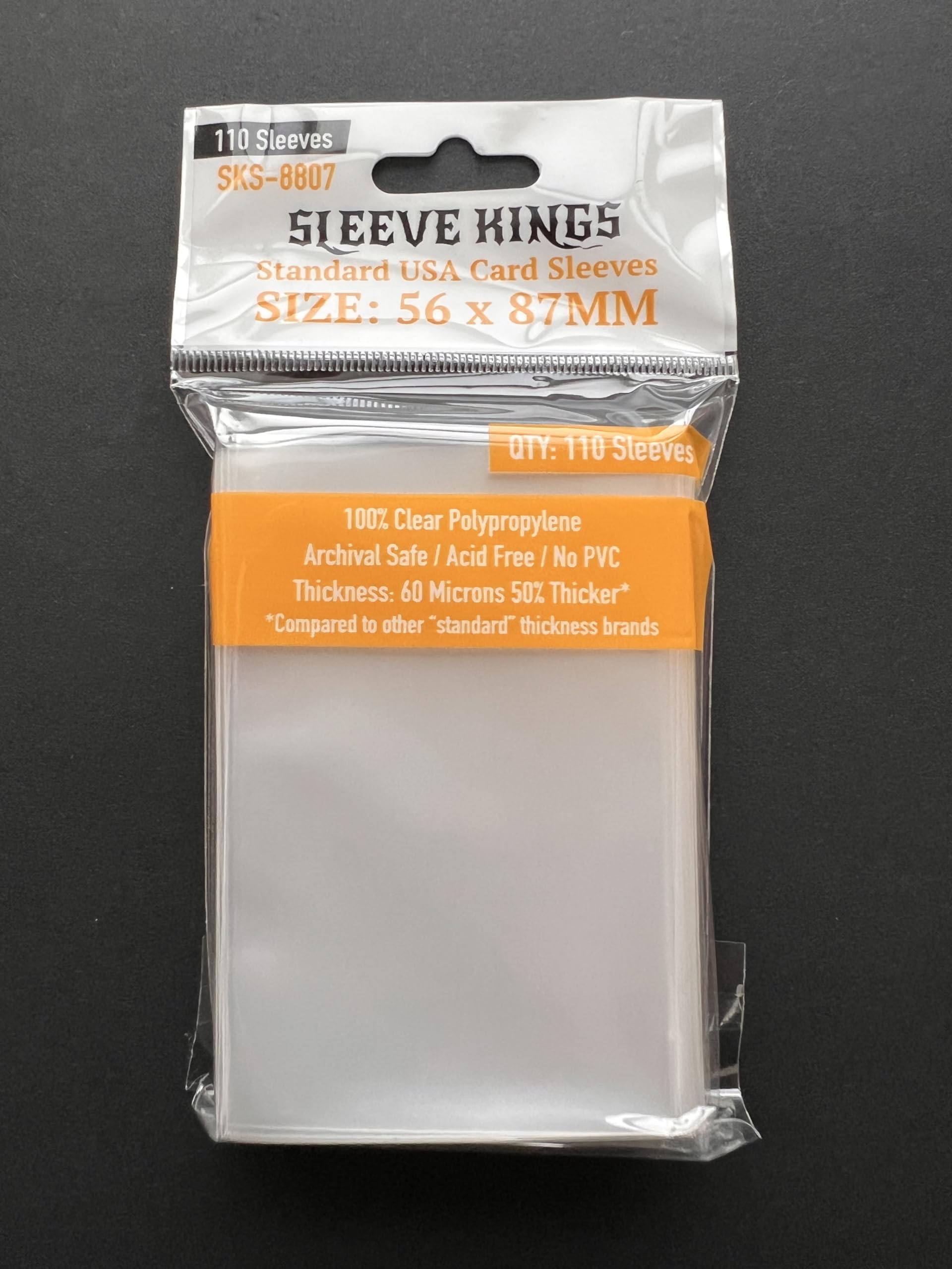 Sleeve Kings Standard USA Card Sleeves (56x87mm) - 110 Pack, 60 Microns