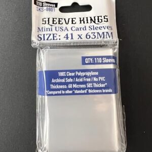 Sleeve Kings Mini USA Card Sleeves (41x63mm) - 110 Pack, 60 Microns