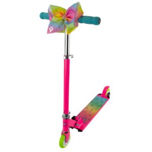 playwheels jojo siwa 2-wheel aluminum folding kids scooter, pink