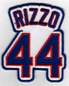 anthony rizzo #44 patch - jersey number blue/red/white embroidered diy sew or iron-on patch usa seller