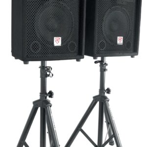 Rockville RPG2X10 Powered Bluetooth Mixer+(2) 10" Speakers+Stands+Wireless Mics