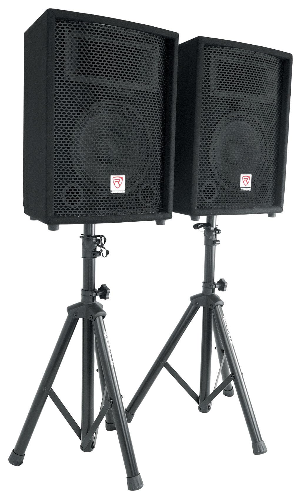 Rockville RPG2X10 Powered Bluetooth Mixer+(2) 10" Speakers+Stands+Wireless Mics