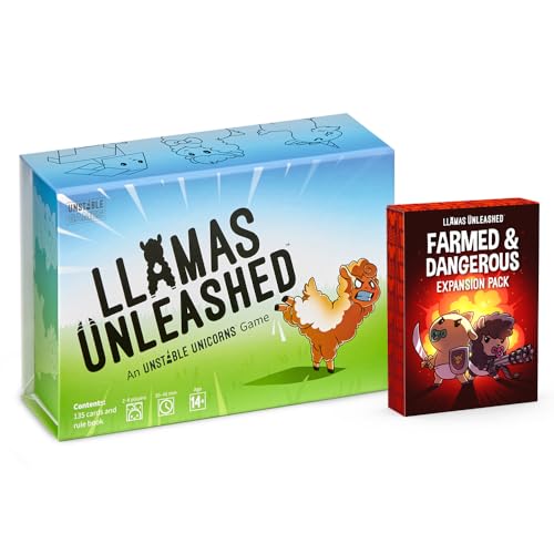 Unstable Games - Llamas Unleashed Base Game - Fun card game for kids, teens, & adults - Strategize and destroy your friends - 2-8 players ages 8+ - Great for game night