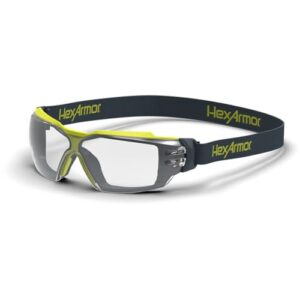 hexarmor mx350 clear anti fog eyewear with cloth strap