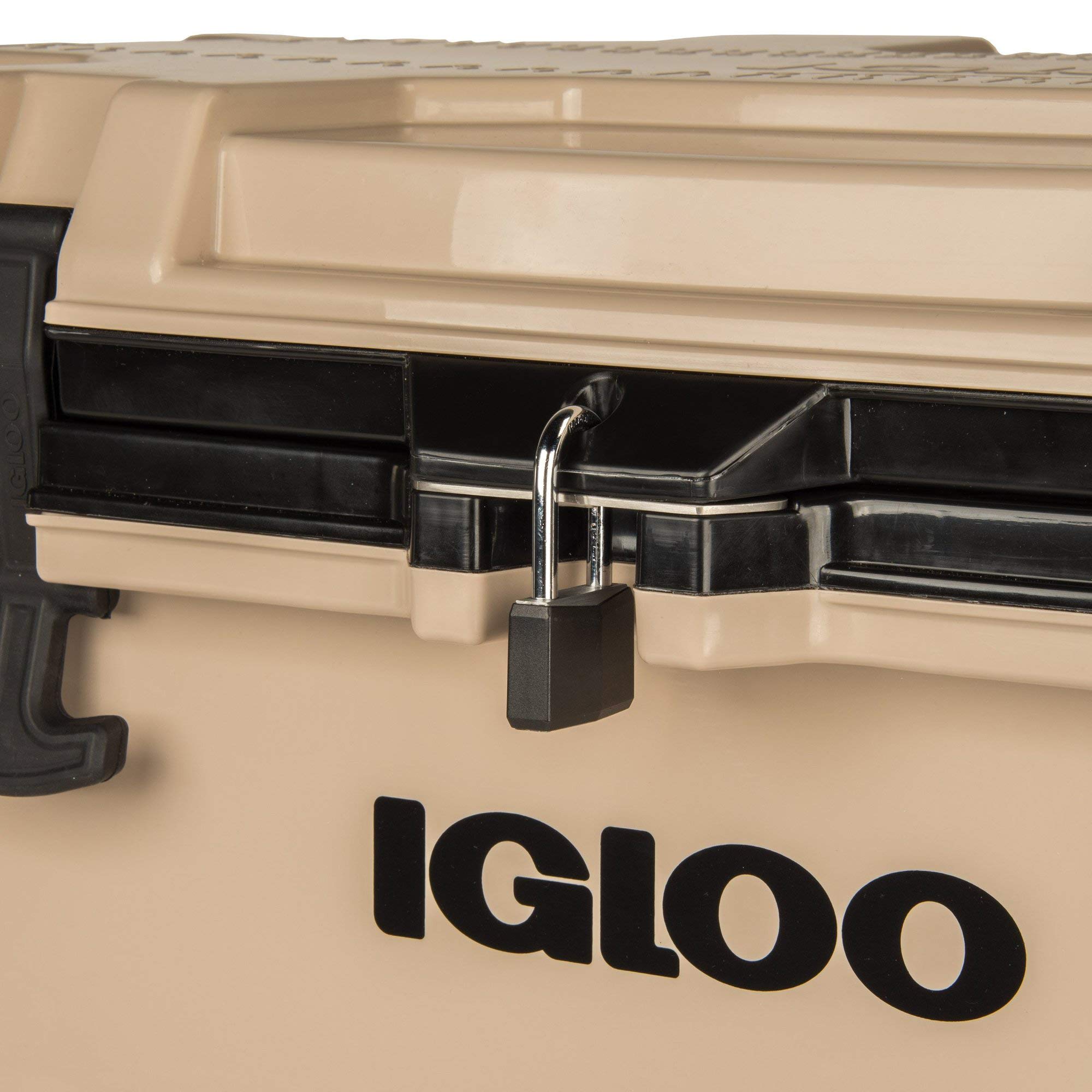 Igloo Tan IMX 70 Qt Lockable Insulated Ice Chest Injection Molded Cooler with Carry Handles