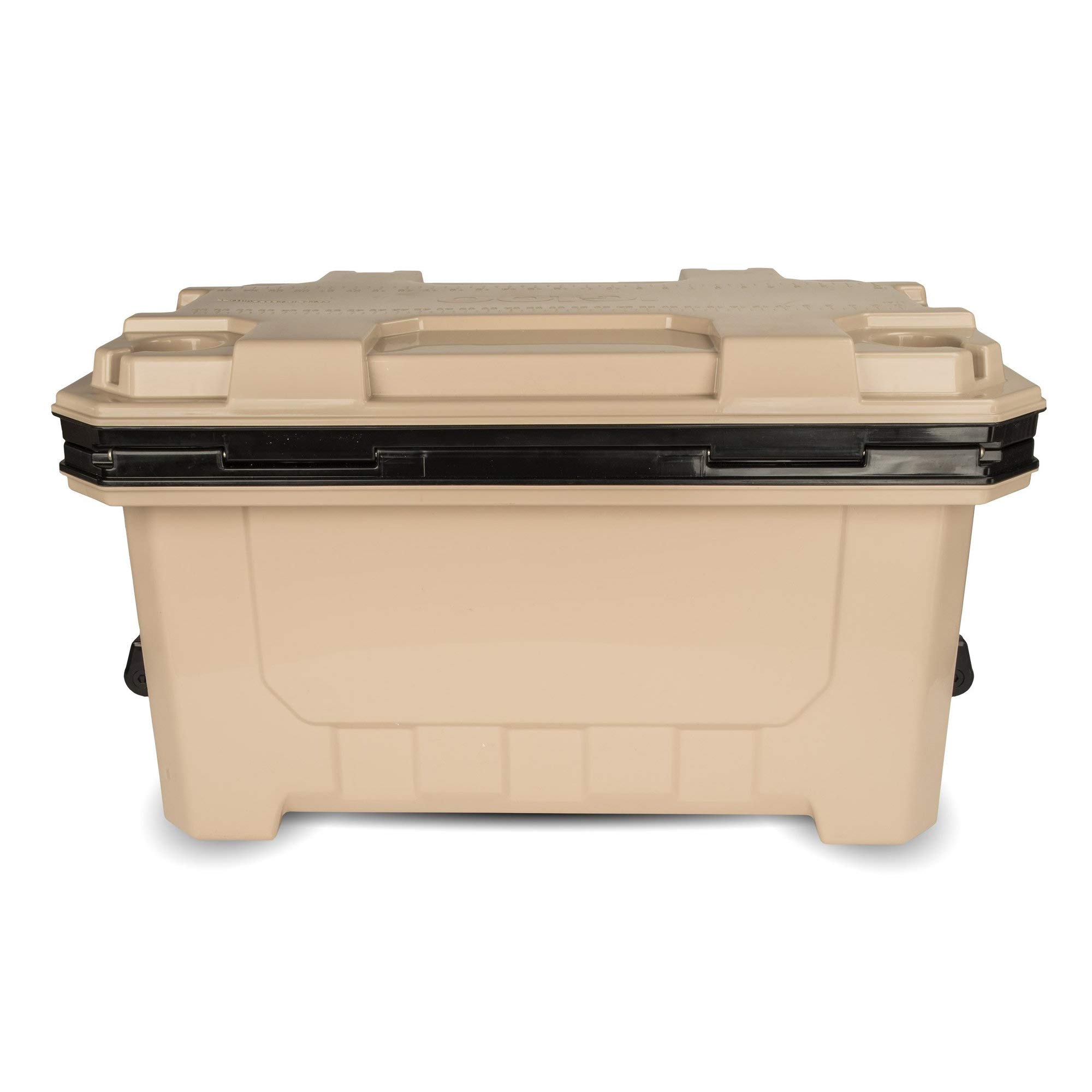 Igloo Tan IMX 70 Qt Lockable Insulated Ice Chest Injection Molded Cooler with Carry Handles