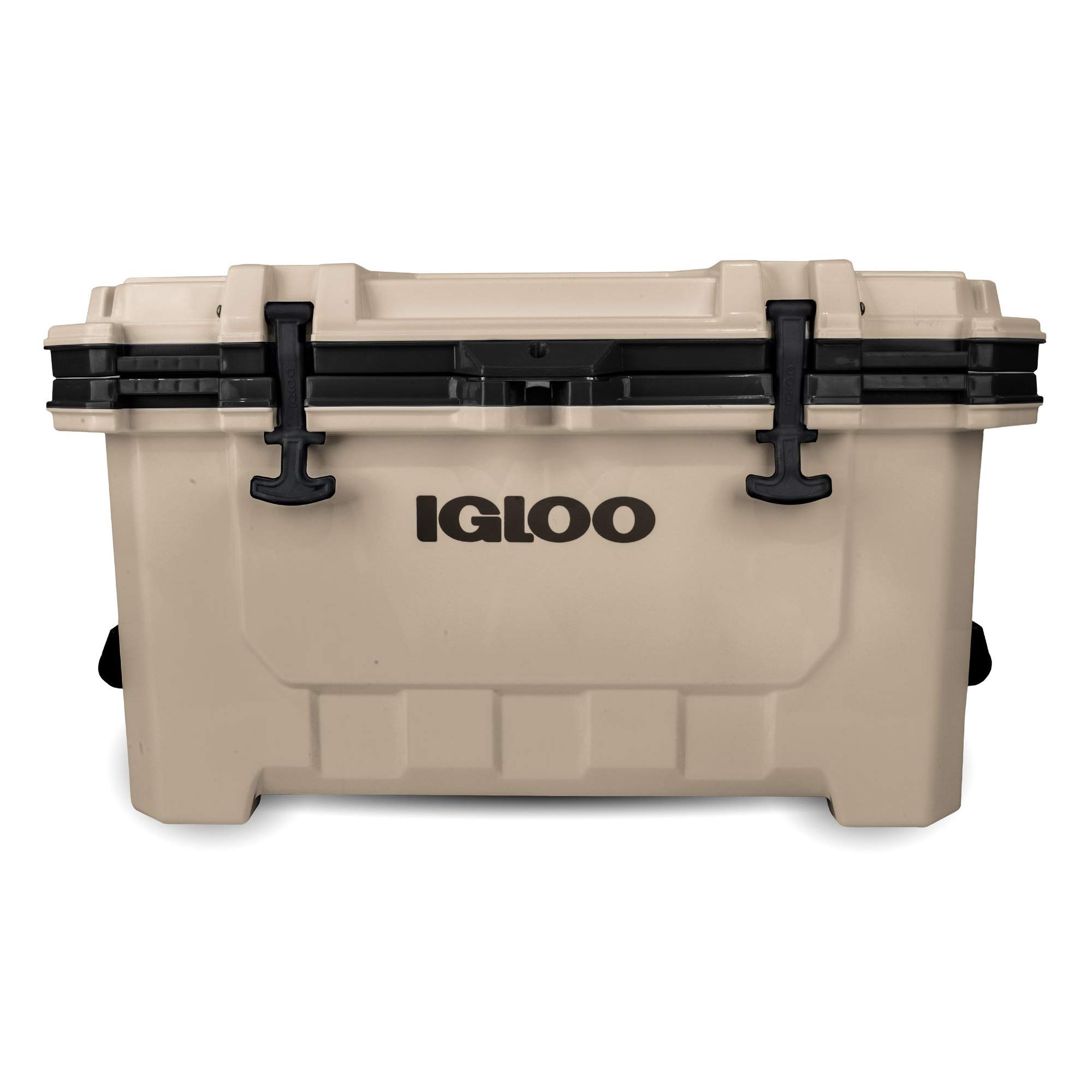 Igloo Tan IMX 70 Qt Lockable Insulated Ice Chest Injection Molded Cooler with Carry Handles