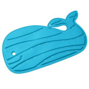 skip hop non-slip baby bath mat, moby, blue