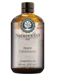 apple cinnamon fragrance oil (60ml) for diffusers, soap making, candles, lotion, home scents, linen spray, bath bombs, slime