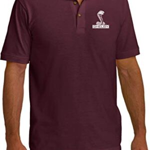 Ford Shelby Cobra Pocket Print Pique Polo, Athletic Maroon 4XL