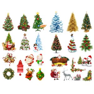 seasonstorm christmas tree precut decoration album planner stickers scrapbooking diary sticky paper flakes (pk539)