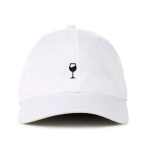 dsgn by dna wine glass baseball cap embroidered cotton adjustable dad hat