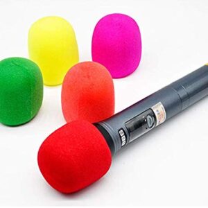 Jonsnowo Microphone Covers Foam,Sponge Cover for Household KTV Microphone. 5 Colors. Blue，Green，Yellow， Red，Black