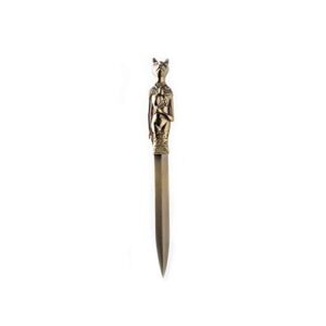 ry display metal ancient egyptian totem letter opener creative office gift for historian or archaeologist (（bronze） anubis)