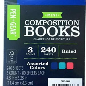 3 Pack Mini Composition Book