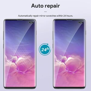 L K [3 Pack] Screen Protector for Samsung Galaxy S10 Plus, [Self Healing] [in-Display Fingerprint] HD Effect Flexible Film