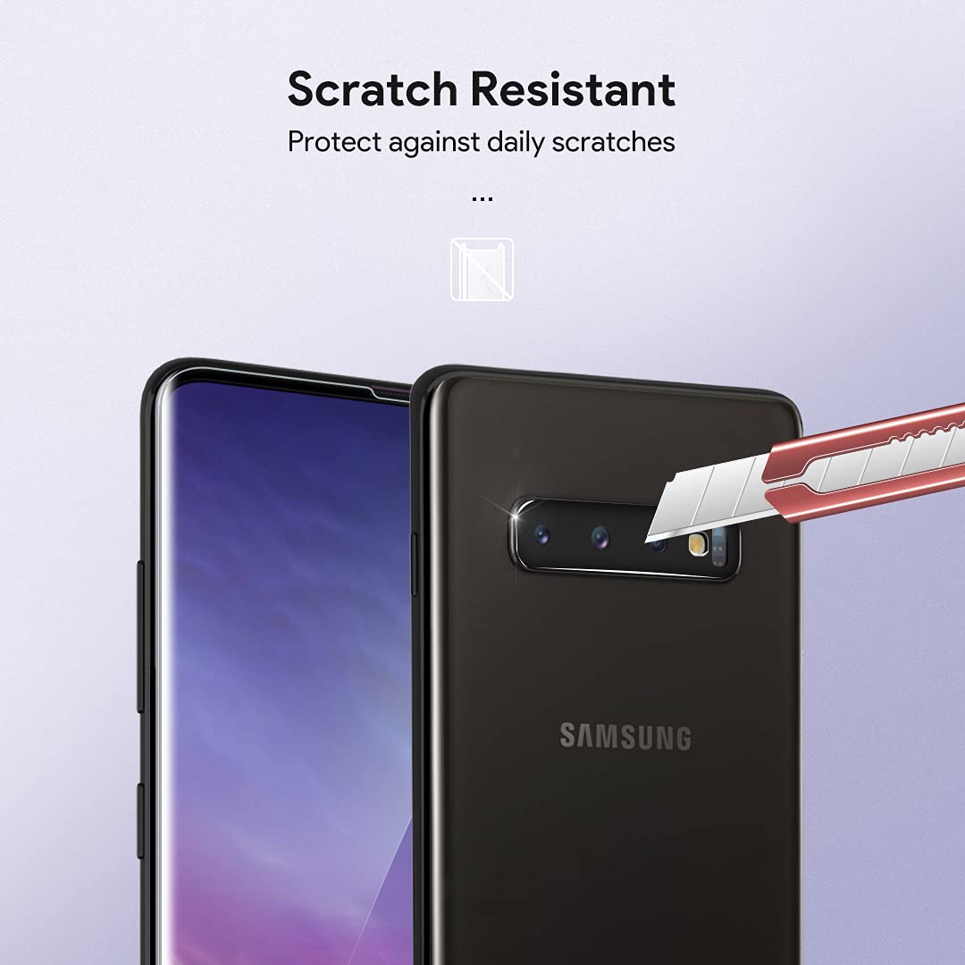 L K [3 Pack] Screen Protector for Samsung Galaxy S10 Plus, [Self Healing] [in-Display Fingerprint] HD Effect Flexible Film