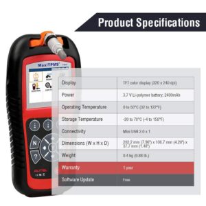 Autel MaxiTPMS TS601 TPMS Relearn Tool [Upgraded Version of TS408/TS508] TPMS Programming Tool Tire Pressure Monitor System Diagnostic Tool with EOBD OBD II Function