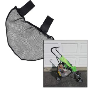 evelots 2 pack stroller/bike storage bag-side sling-hook&loop easy attach-/phone