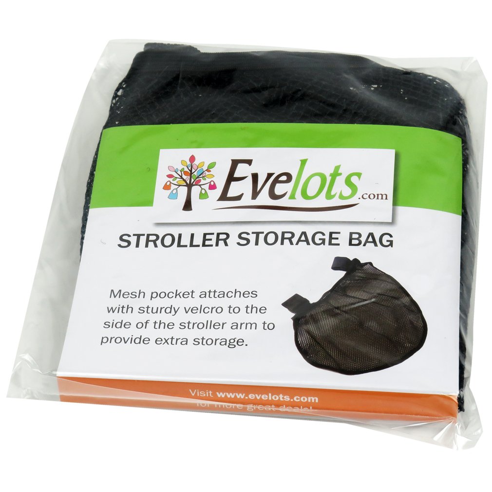 Evelots 2 Pack Stroller/Bike Storage Bag-Side Sling-Hook&Loop Easy Attach-/Phone