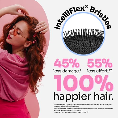 Wet Brush Kids Detangler Hair Brushes - Midi Hearts - Detangling Brush with Ultra-Soft IntelliFlex Bristles Glide Through Tangles with Ease - Pain-Free Comb for All Hair Types