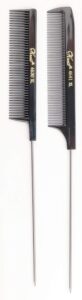 krest pintail combs weaving foiling fine tooth rattail hair comb xl. 2 pc.