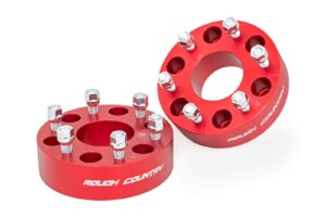 rough country 2" wheel spacer for 88-21 chevy/gmc 1500 | pair - 1101red