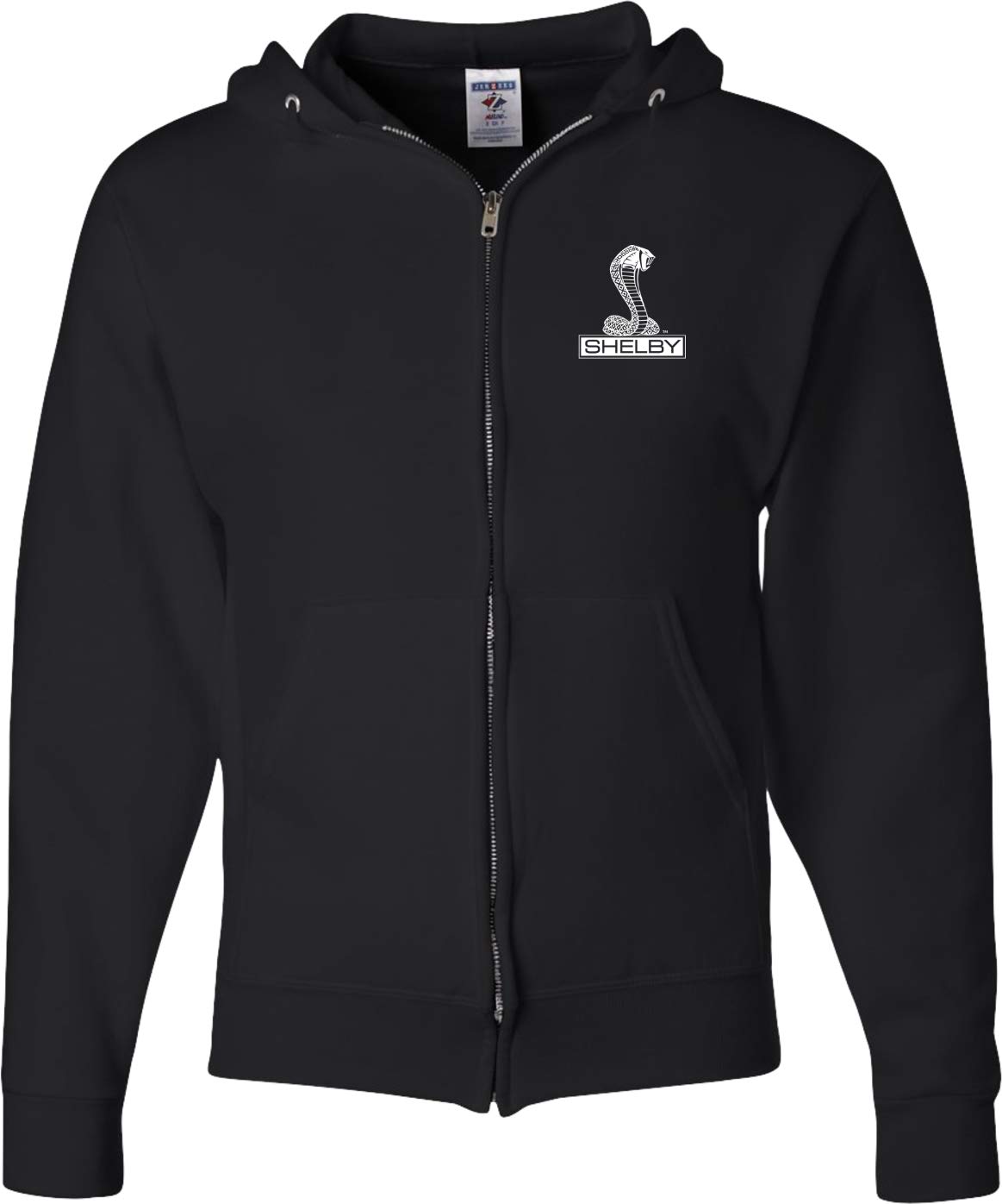 Ford Shelby Cobra Pocket Print Full Zip Hoodie, Black XL