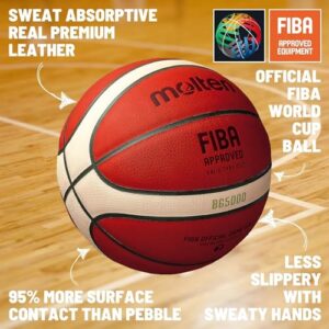 Molten BG5000 FIBA Approved Game Ball, Orange/Tan, Size 7